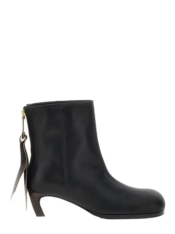 Sacai Leather Ankle Boots - Multicolor
