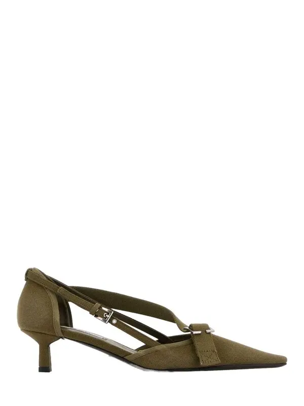 Prada Cotton Canvas Pumps - Green