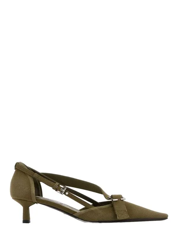 Prada Cotton Canvas Pumps - Green
