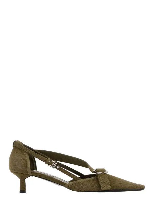 Prada Cotton Canvas Pumps - Green