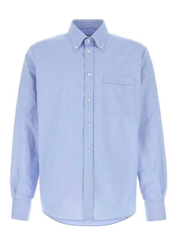 Valentino Garavani Powder Oxford Shirt - Blue