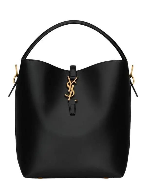 Saint Laurent The 37 In Polished Leather - Black