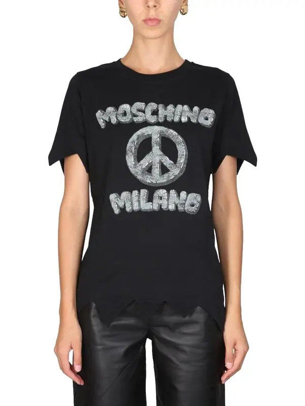 Moschino Flinstones Print T-shirt - Black
