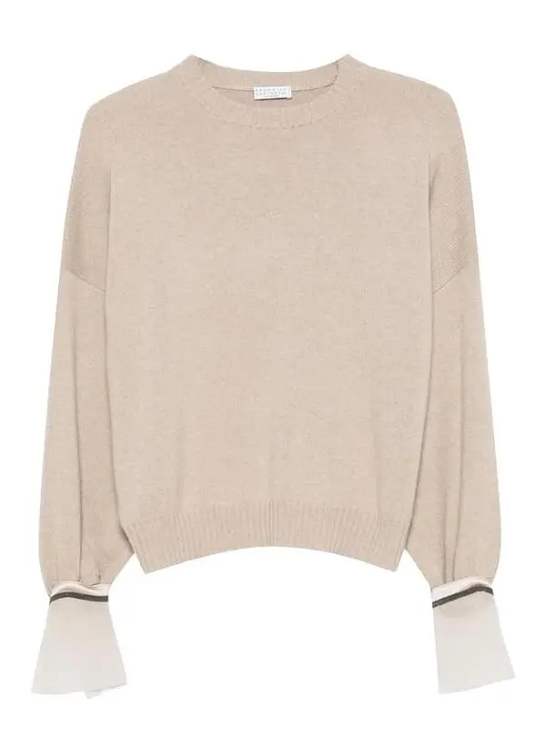 Brunello Cucinelli Cashmere Knit Jumper - Cream