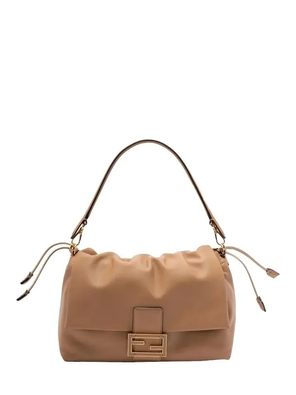 Fendi Mamma Baguette Large Nappa Leather Bag - Brown
