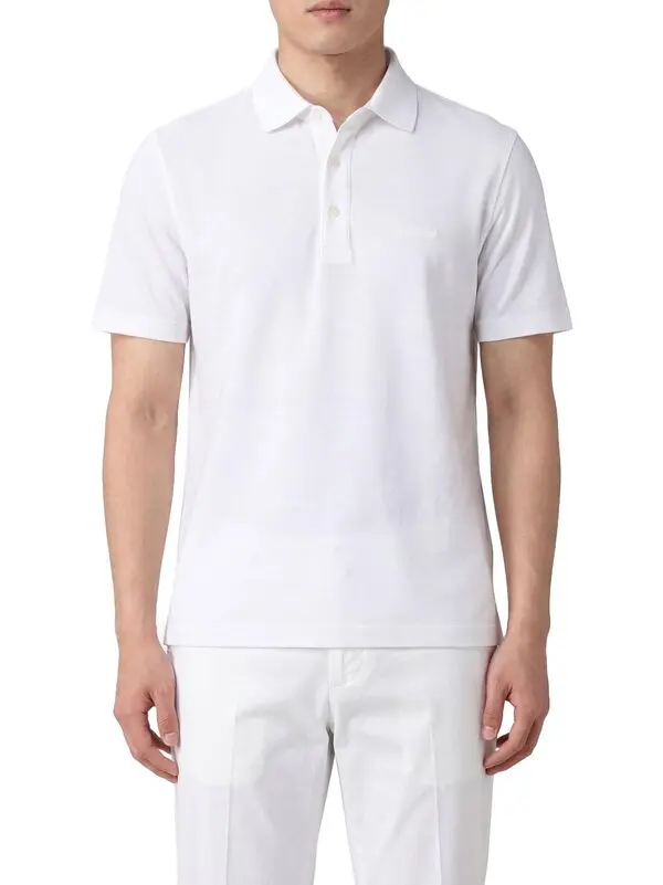 Zegna Cotton Polo Shirt With Logo - White