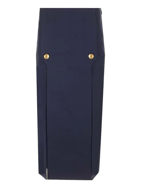 Chloé Wool Midi Skirt - Blue