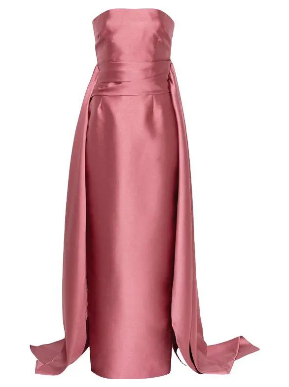 Solace London Strapless Evening Dress - Pink