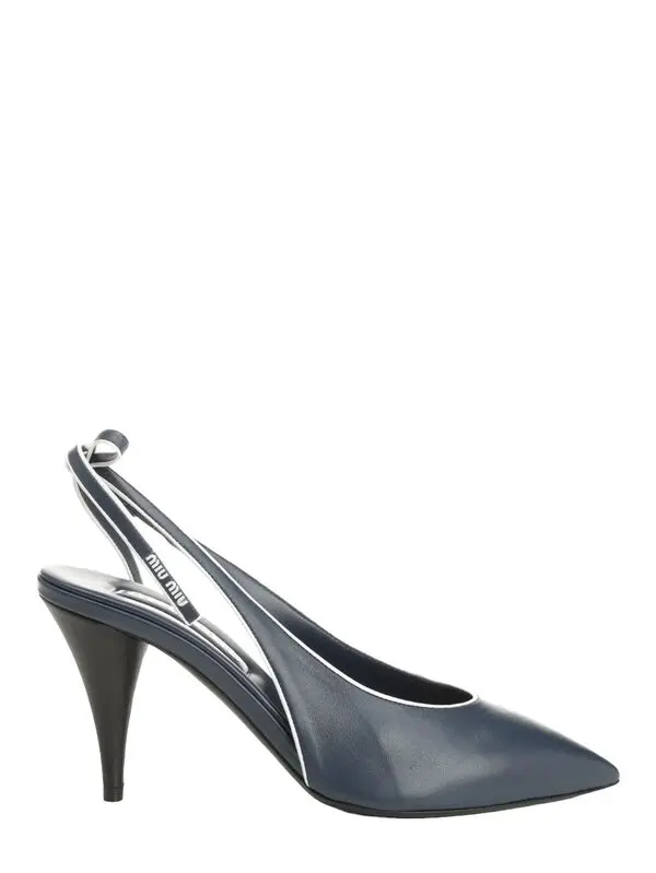 Miu Miu Slingback Décolleté In Nappa Leather - Green