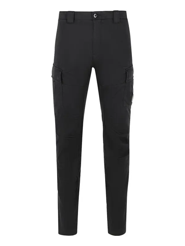 C.P. COMPANY Green Cotton Trousers - Black