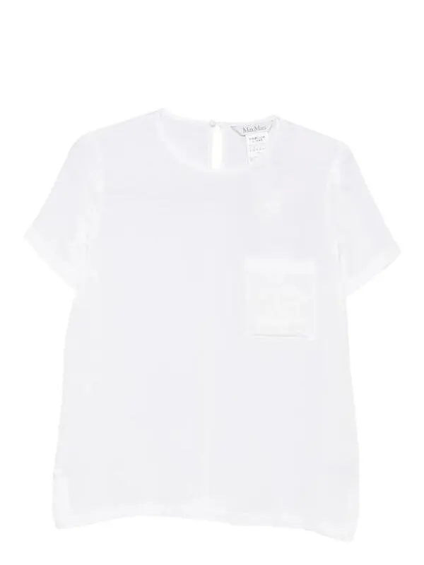 Max Mara Silk Short Sleeve T-shirt - White