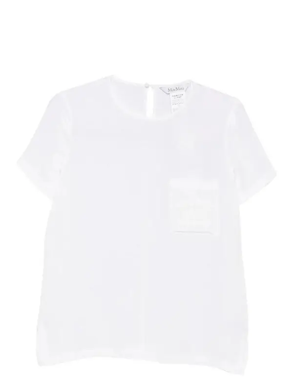 Max Mara Silk Short Sleeve T-shirt - White