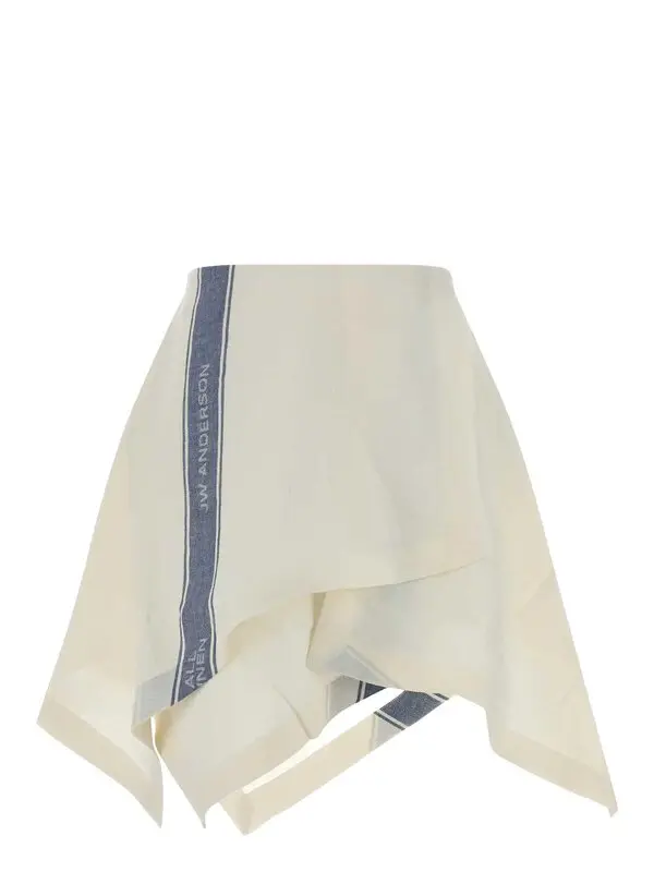 JW Anderson Linen Mini Skirt - White