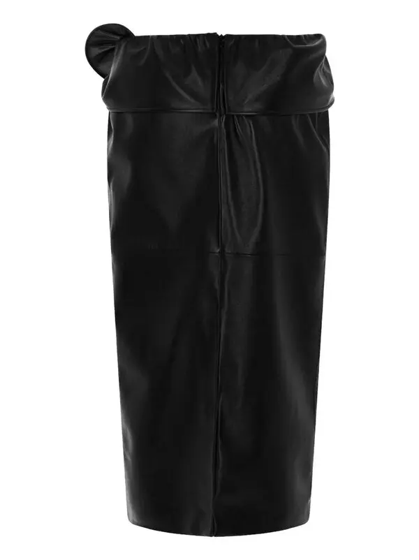 Magda Butrym Midi Skirt With Floral Detail - Black