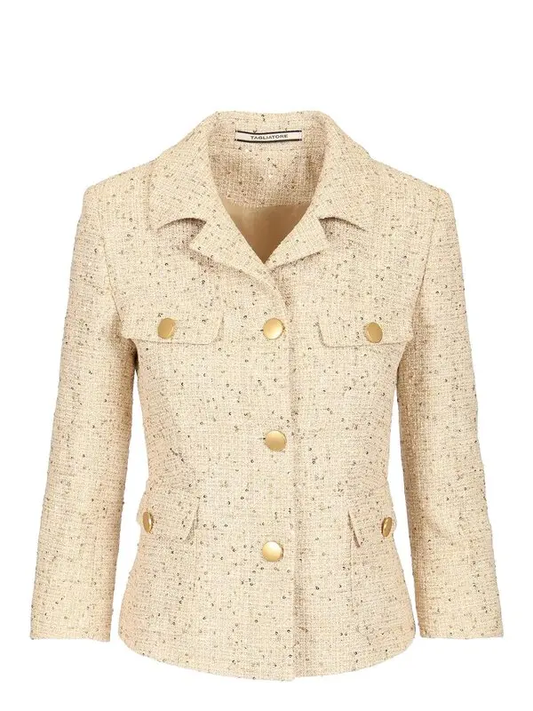 Tagliatore Short Jacket - Cream