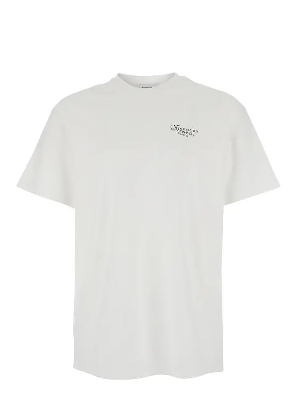 Givenchy T-shirt With Logo On Front And Back In Cotton For - White