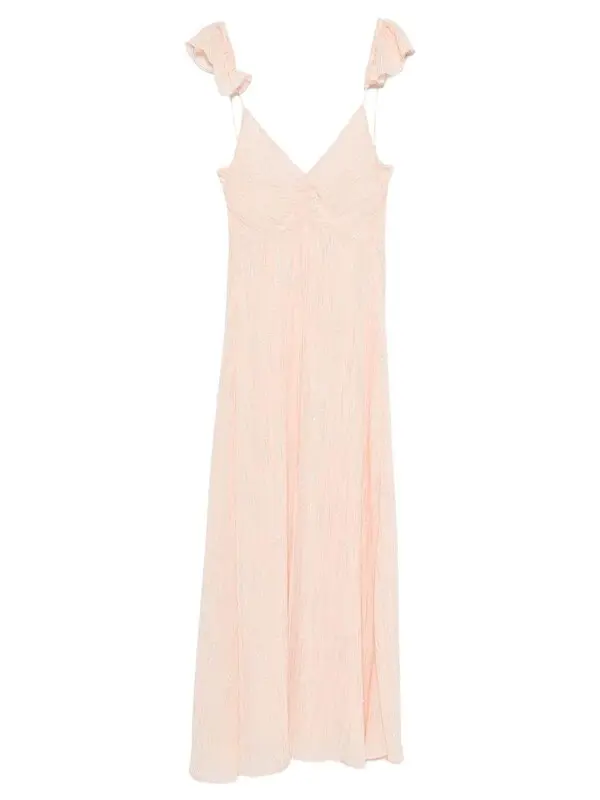 FORTE_FORTE V-necked Long Dress - Multicolor
