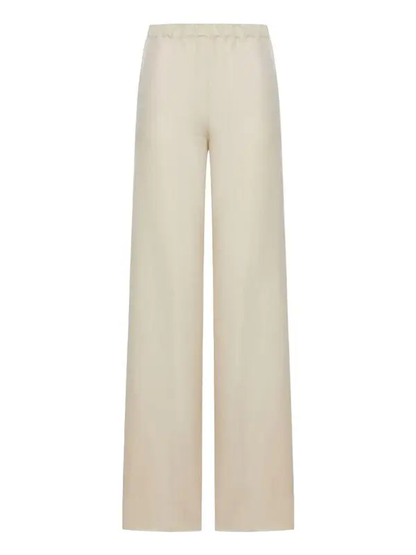 Max Mara Linen And Silk Blend Trousers - Multicolor