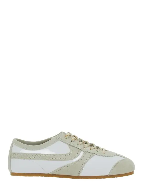 Dries Van Noten Leather And Suede Low Top Sneakers - Multicolor
