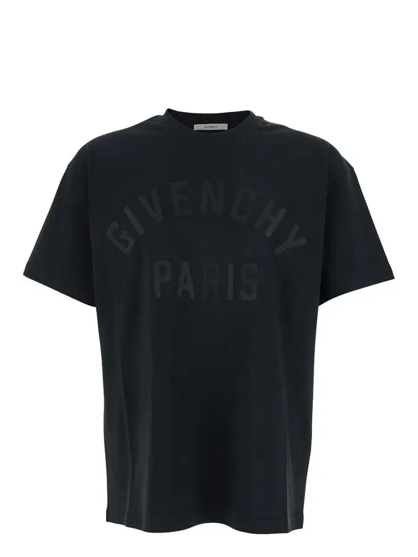 Givenchy T-shirt T-shirt With Maxi Logo On The Front In Cotton - Black