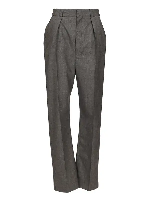 LEMAIRE Tropical Wool Trousers - Gray