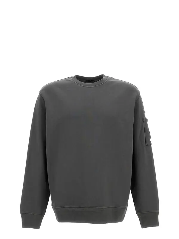 C.P. COMPANY Diagonal Fleece Crewneck Lens Sweatshirt - Multicolor