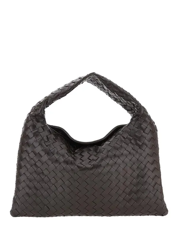 Bottega Veneta Shoulder Bag 'hop Piccola' With Intreccio Motif In Leather For - Brown