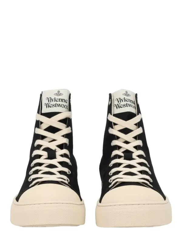 VIVIENNE WESTWOOD High Top Plimsoll Sneakers - Black