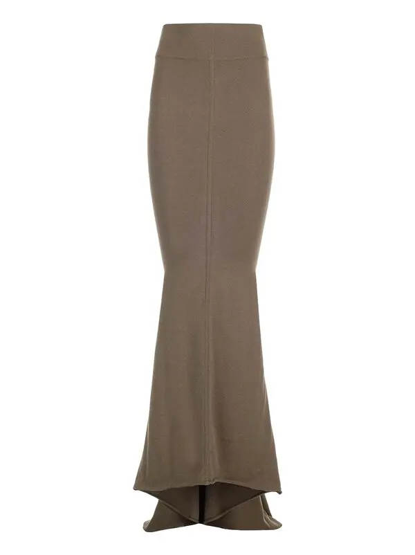 Rick Owens Knit Midi Skirt - Brown