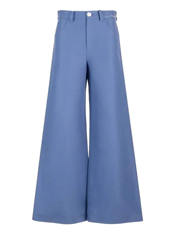Marni Cotton Drill Wide-leg Trousers - Blue