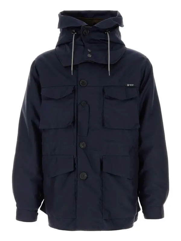 Prada Navy Wool Blend Jacket - Blue