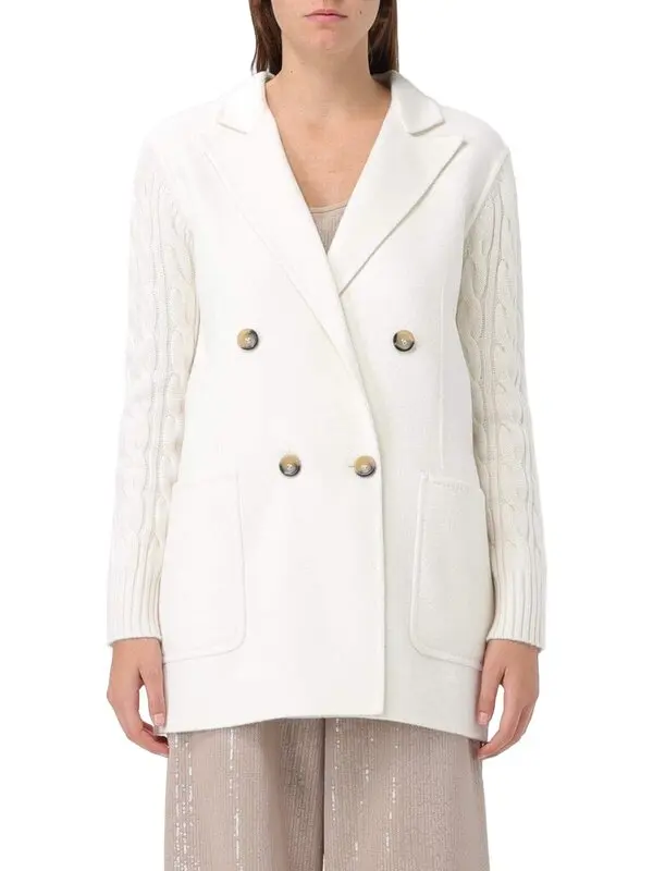 Max Mara Dalida Jacket In Wool And Cashmere - Cream