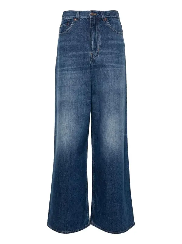 Chloé Cotton Wide-leg Denim Jeans - Multicolor