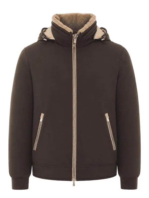 Brunello Cucinelli Hooded Down Jacket - Brown