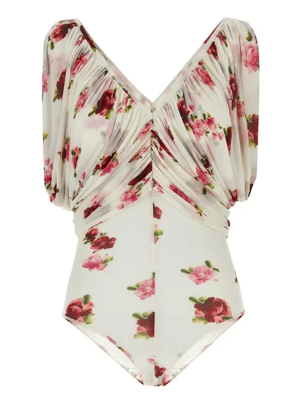 Magda Butrym Printed Jersey Bodysuit - Multicolor