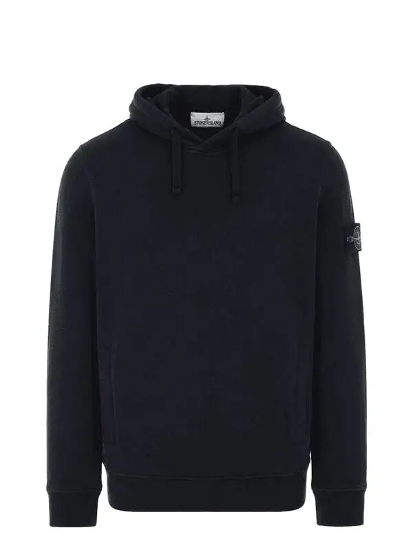 Stone Island Logo Hoodie - Blue