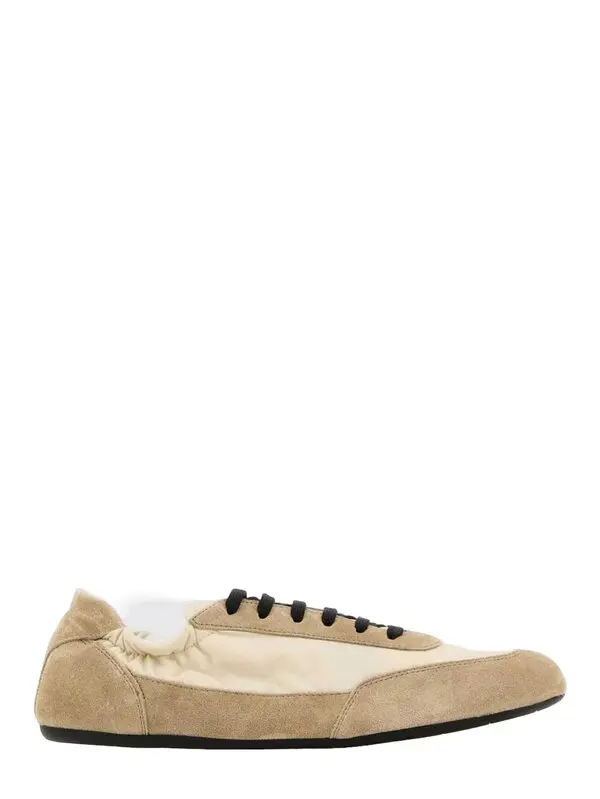 Prada Re-nylon And Suede Sneakers - Cream