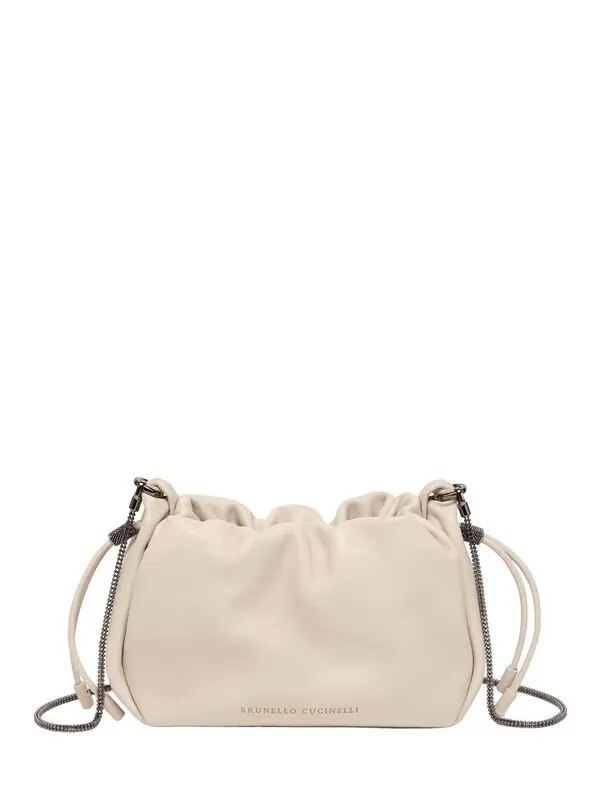 Brunello Cucinelli Mellow Mini Leather Bucket Bag - Multicolor