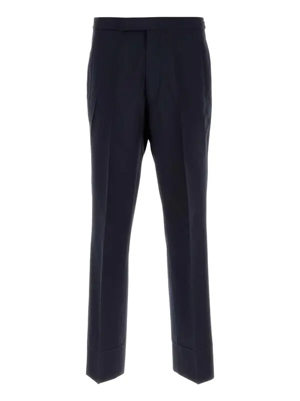 Prada Navy Wool Blend Pant - Blue