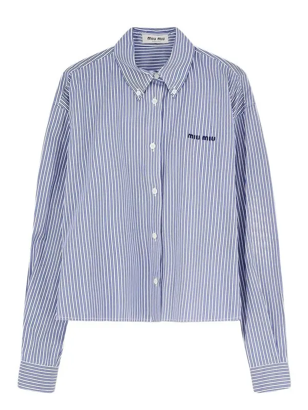 Miu Miu Striped Cotton Shirt - Multicolor
