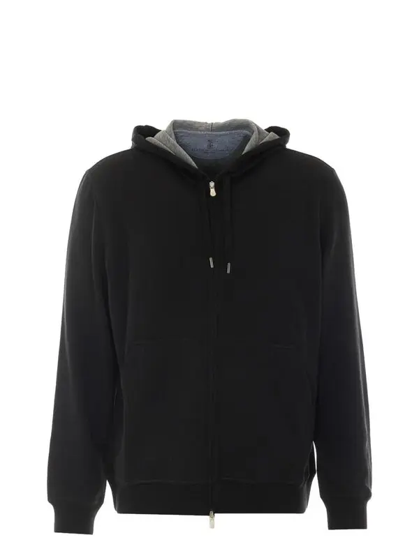 Brunello Cucinelli Zip Up Hoodie - Black