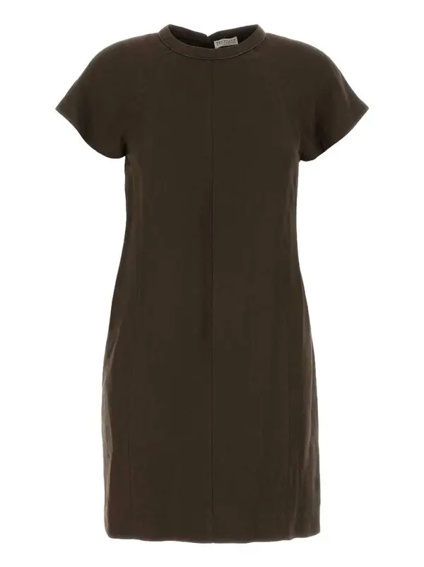 Brunello Cucinelli Linen Blend T-shirt Dress - Multicolor
