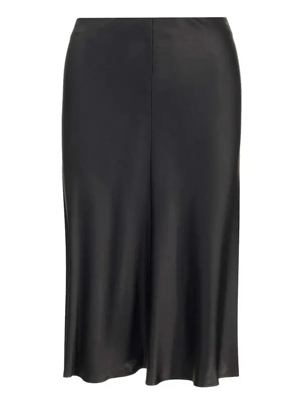 Stella McCartney Satin Midi Skirt - Black