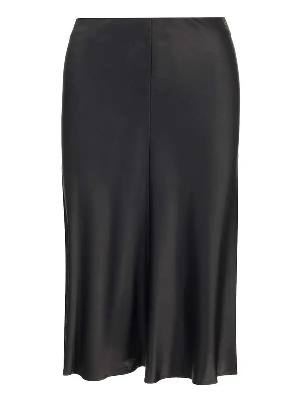 Stella McCartney Satin Midi Skirt - Black