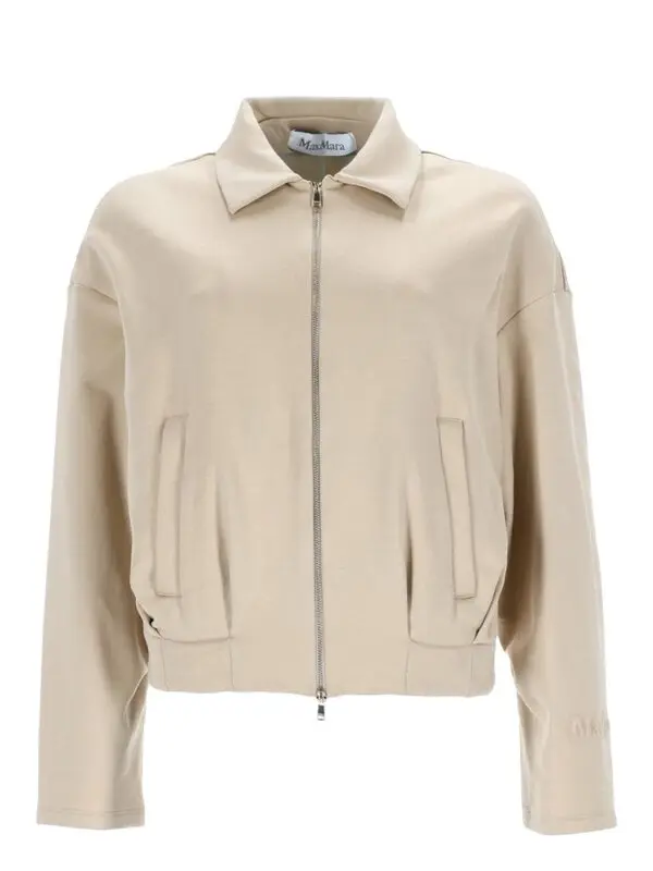 Max Mara Silk And Cotton Crop Sweatshirt - Cream