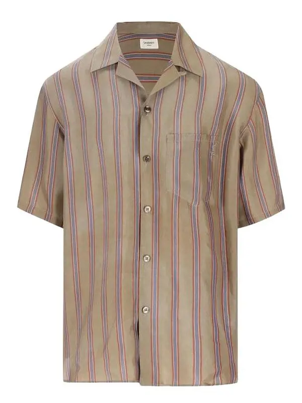 Saint Laurent Neutrals Shirts - Cream