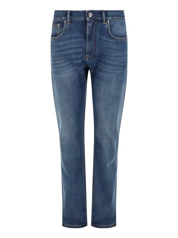 Versace Cotton Denim Jeans - Blue