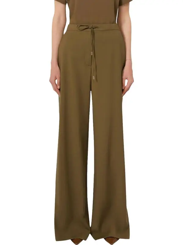 Max Mara 100% Wool Trousers - Brown