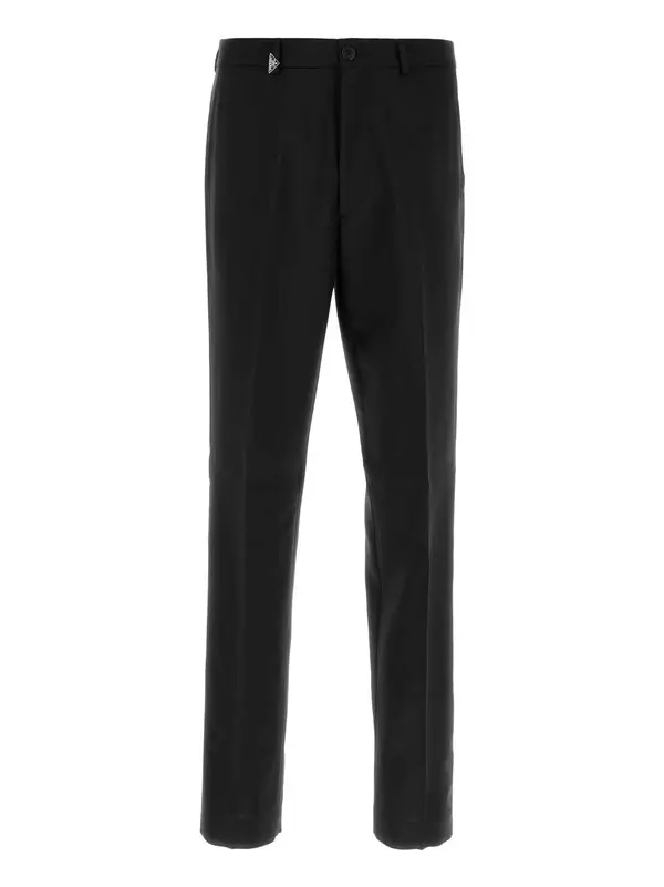 Prada Navy Poplin Trousers - Multicolor