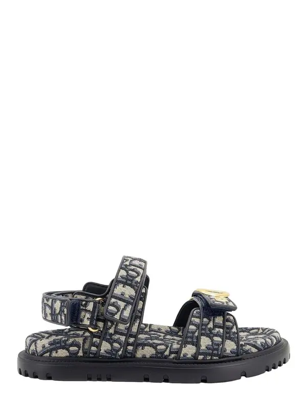 Dior Oblique Jacquard Fabric Sandals - Multicolor
